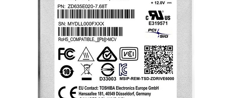 支持NVMe：TOSHIBA 东芝 推出 ZD6000系列固态硬盘最大7.68TB_固态硬盘_什么值得买