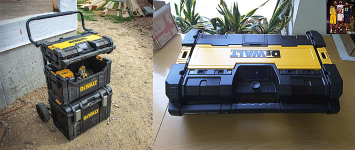 DEWALT 得伟 DWST08810 ToughSystem Music Player with Charger 音乐+充电器 开箱评测 ...