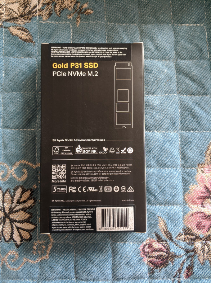 海力士固态硬盘怎么样 SK hynix Gold P31 PCIe NVMe Gen3 1TB_什么值得买