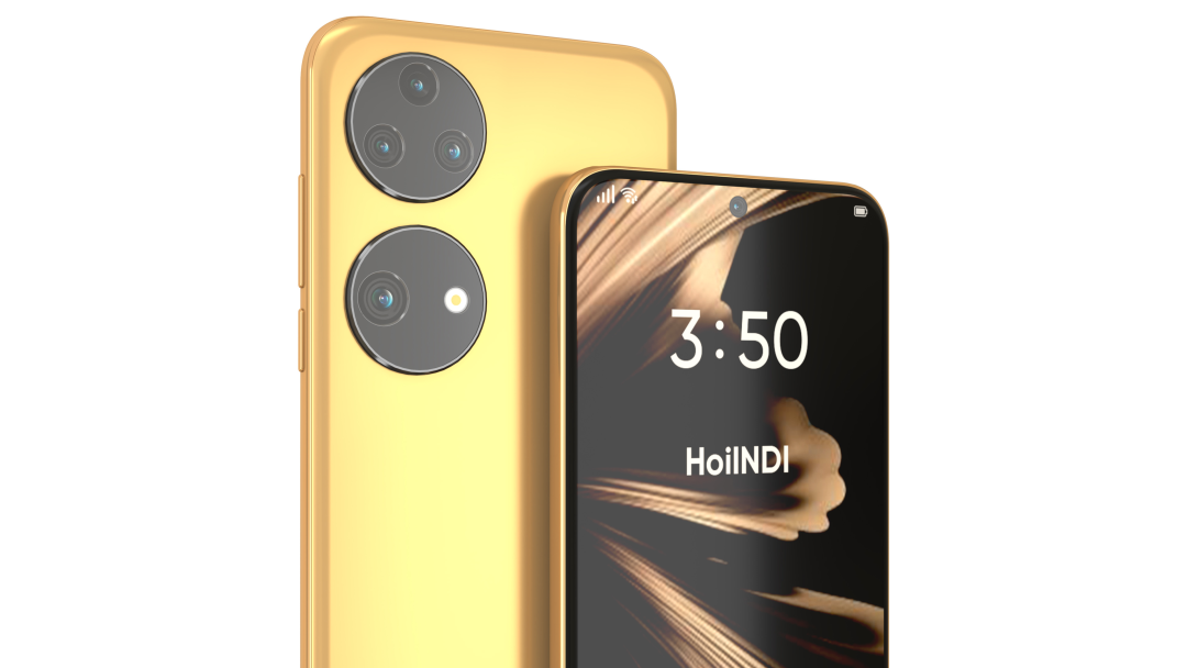 网传丨华为 P60 渲染图出炉，金色后盖、后置四摄_手机_什么值得买