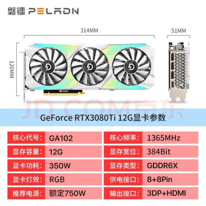 磐镭RTX 3080Ti 白铠显卡怎么样 京东自营+京东售后RTX3080Ti-12GB显卡_什么值得买