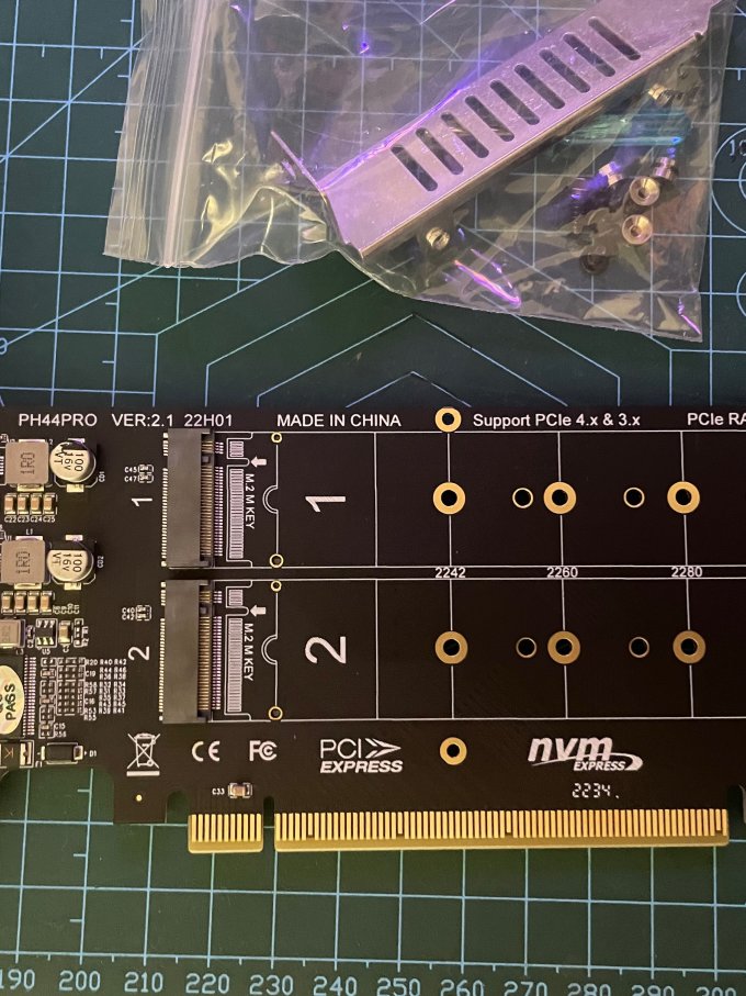 盘鸿 PH44Pro 双面 4 盘位 nvme raid 卡_什么值得买