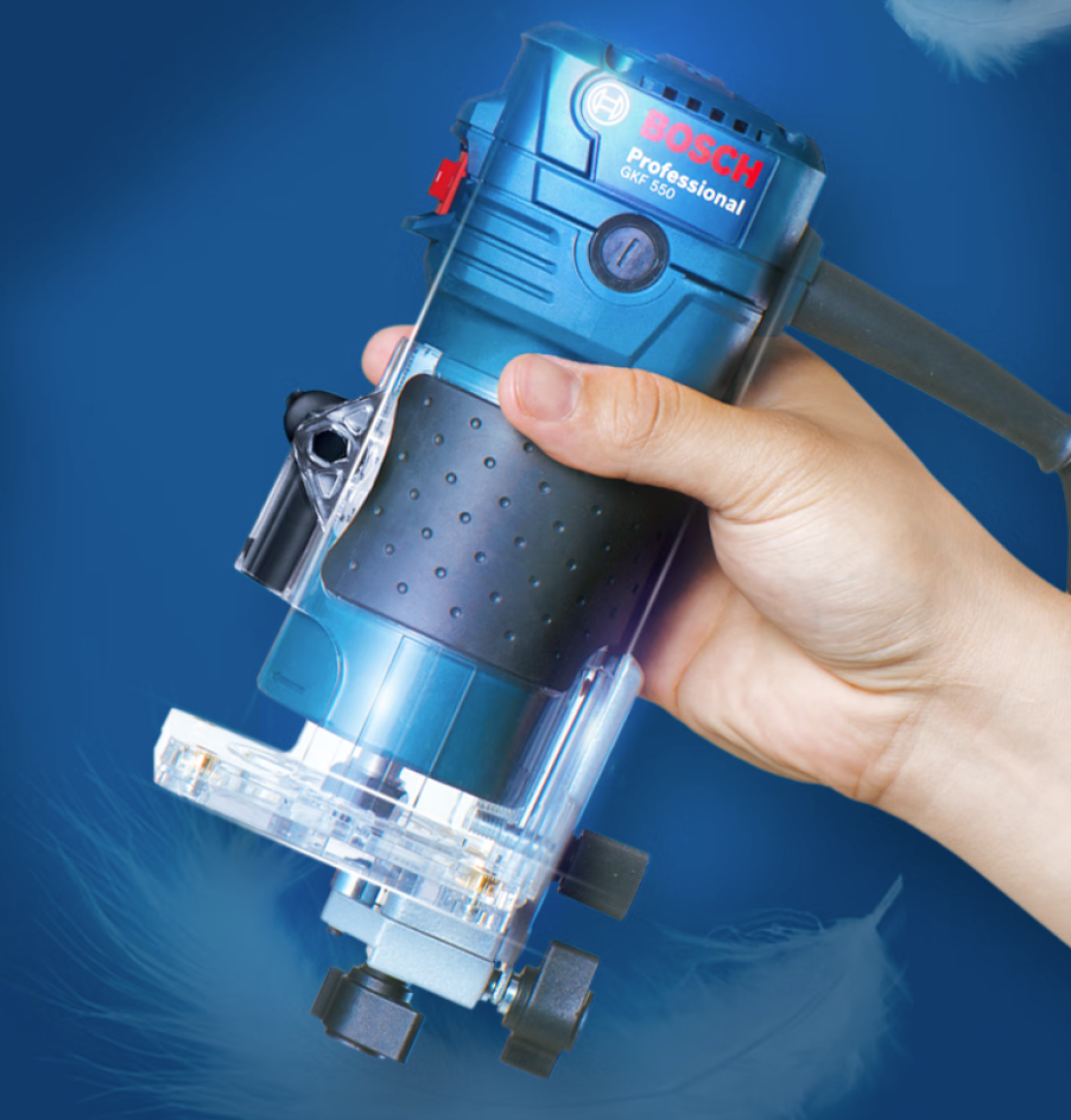 博世新品木工修边机，550瓦强劲动力，木工倒角开槽小精灵～京东官方折后价：429.1元_切割机_什么值得买