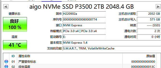 最近站内很火的爱国者P3500 2t测试_电脑配件_什么值得买