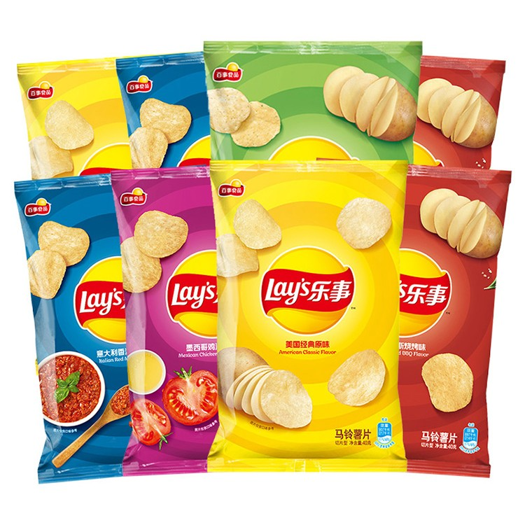 乐事薯片45g*6袋原味番茄黄瓜味膨化零食办公休闲追剧零食大礼包x_膨化食品_什么值得买