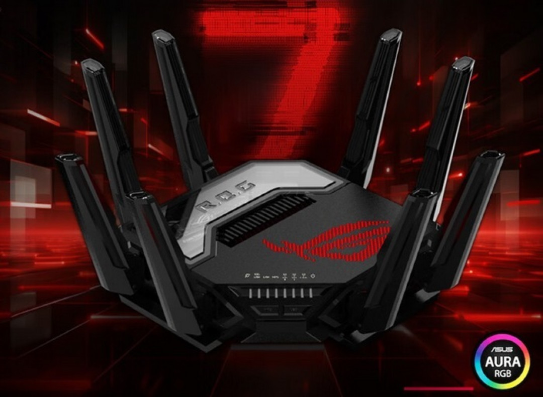 华硕上架 “ROG八爪鱼7” 顶级路由器，双万兆+4路2.5G、支持 WIFI 7、四频段4999元_路由器_什么值得买