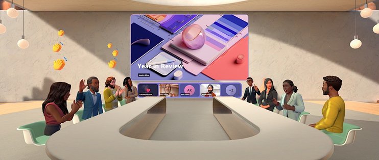 微软Teams集成Mesh！明年就可以带VR头盔开会了_VR设备_什么值得买