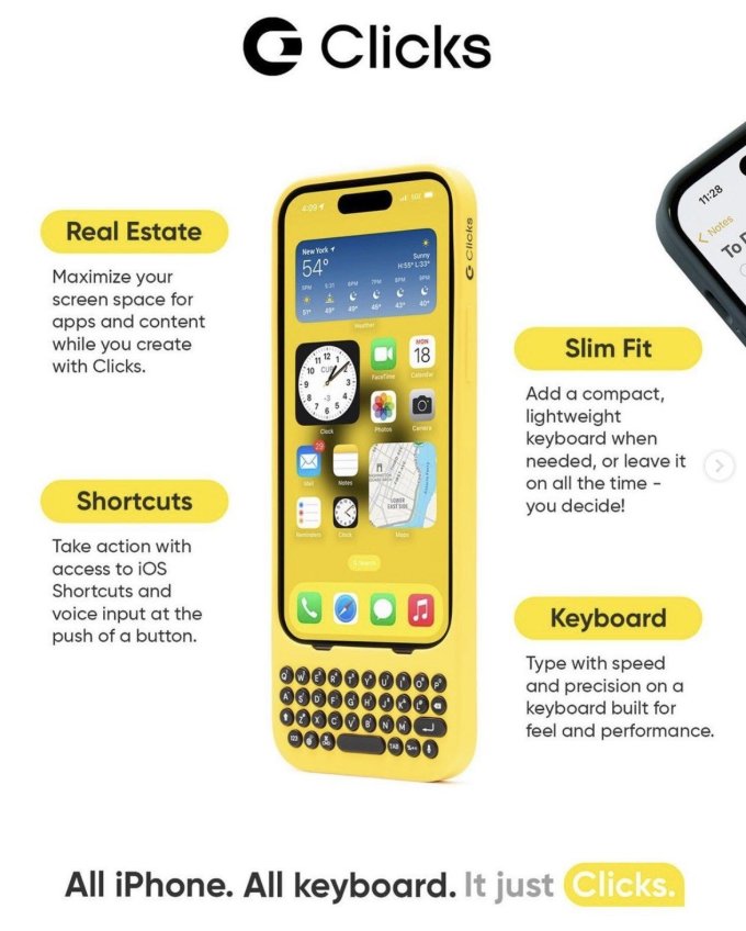 苹果iPhone 15 Pro MaxiPhone怎么样 花1000块为iPhone整个外接键盘？专为iPhone设计的外接键盘Clicks for iPhone_什么值得买