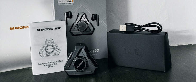 开箱一款电竞级体验的玩物——魔声（MONSTER）XKT22_蓝牙耳机_什么值得买