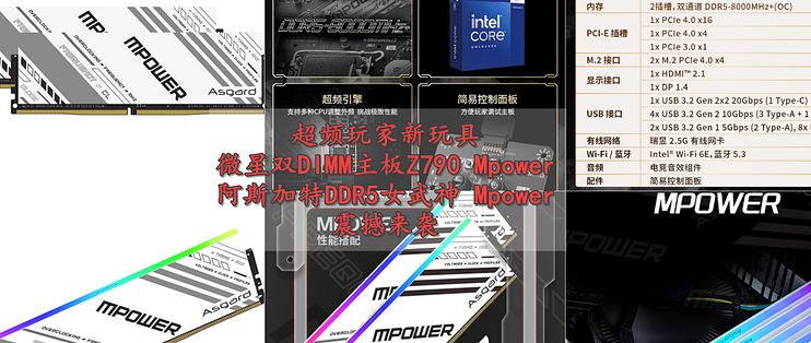 超频玩家新玩具 微星双DIMM主板Z790 Mpower x 阿斯加特DDR5女武神 震撼来袭_内存_什么值得买