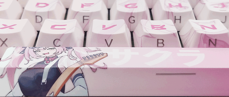 最爱猛男粉！儿童节来啦！彩虹轴携霓虹女神Lina一起登上了这把珂芝Z98 IP定制款三模键盘_键盘_什么值得买