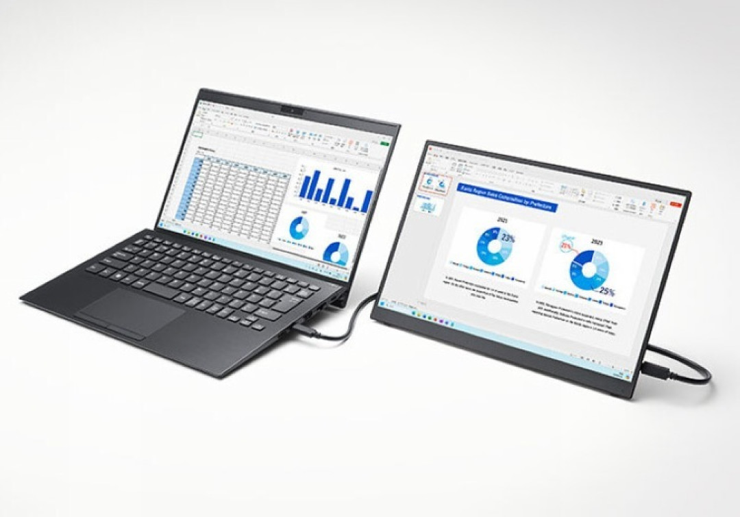 VAIO 发布 Vision+ 14 便携屏，世界最轻，14英寸1200p_显示器_什么值得买