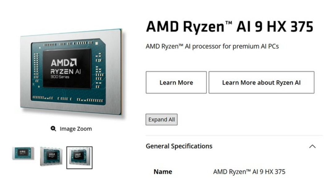 AMD 悄悄发布了 Ryzen AI 9 HX 375 处理器，拥有更高AI算力_CPU_什么值得买