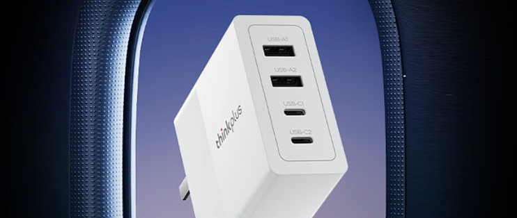 联想推出 ThinkPlus 光影氮化镓四口/三口充电头，140W/100W功率_充电器_什么值得买