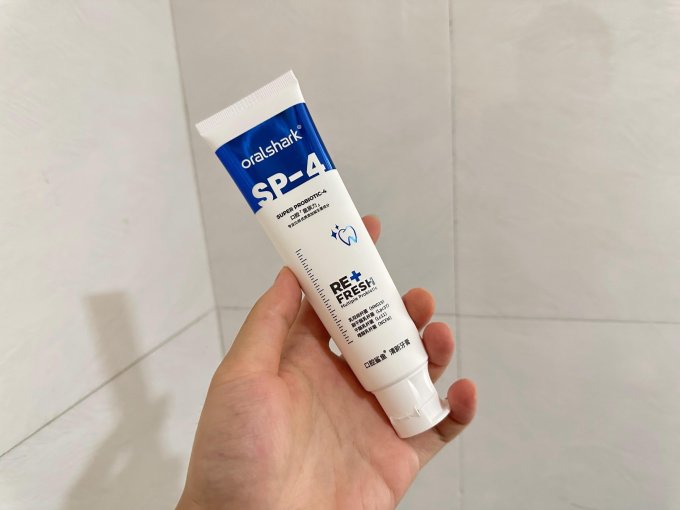 oralshark牙膏怎么样好用吗 富含四种益生菌的牙膏？参半口腔鲨鱼SP-4清新牙膏使用体验分享_什么值得买