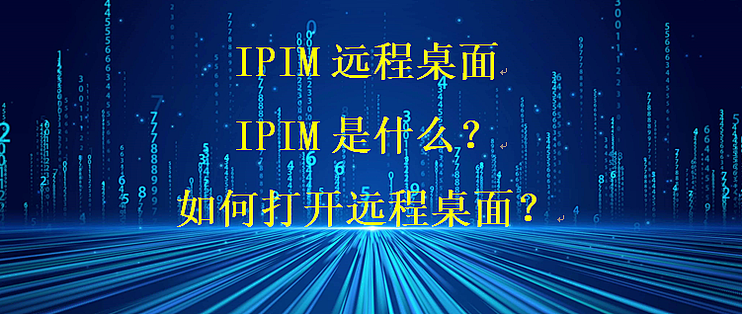 IPIM远程桌面，IPIM是什么？远程桌面打开？_服务器_什么值得买
