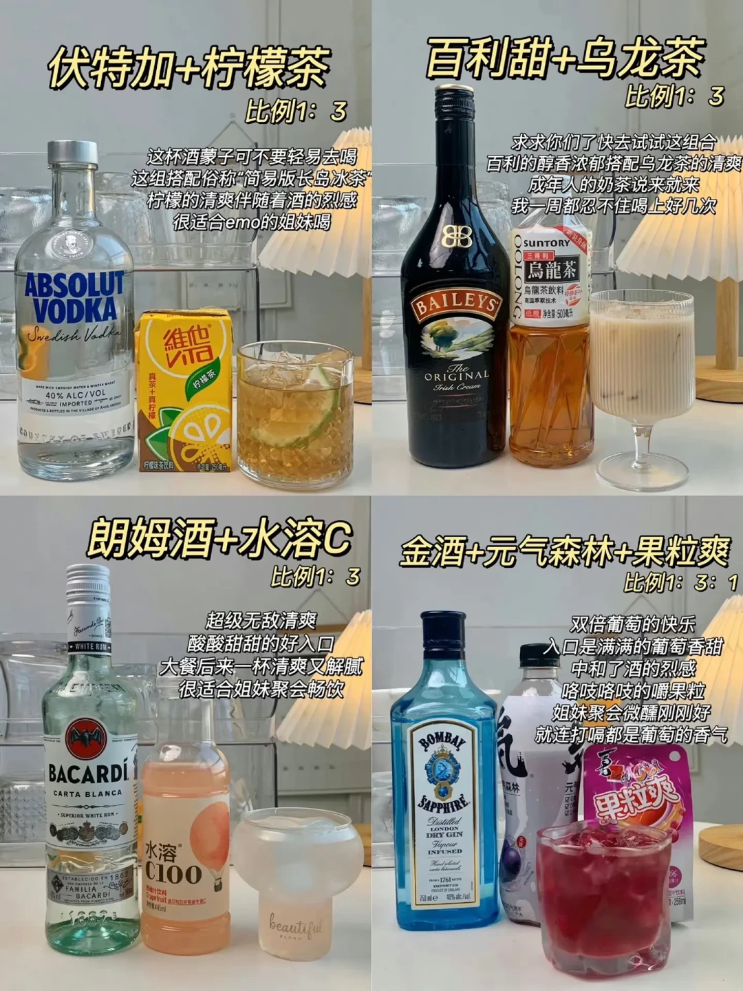 家庭调酒指南：轻松玩转鸡尾酒配方与技巧_洋酒_什么值得买