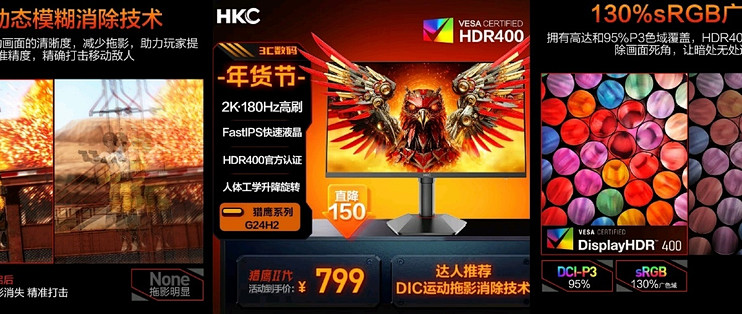 HKC G24H2显示器：性价比之选_显示器_什么值得买