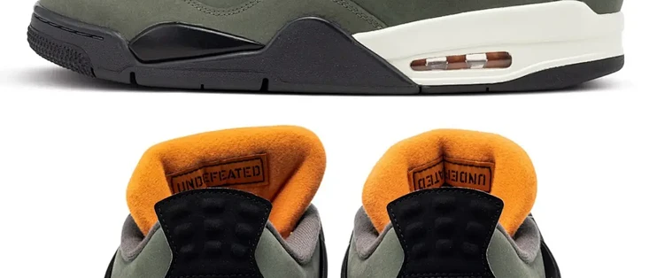 UNDEFEATED x AJ4复刻回归：经典橄榄绿与双版本设计详解_篮球鞋_什么值得买