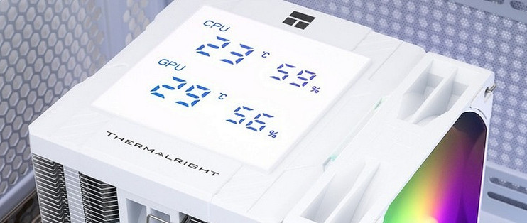 利民发布 PA120 Digital ARGB “绝双刺客”白色数显版，带数显、双塔6热管264元_CPU散热器_什么值得买