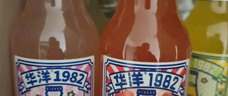 华洋1982汽水🍹果味碳酸饮料 玻璃瓶358ml×6瓶整箱🎁低糖_碳酸饮料_什么值得买