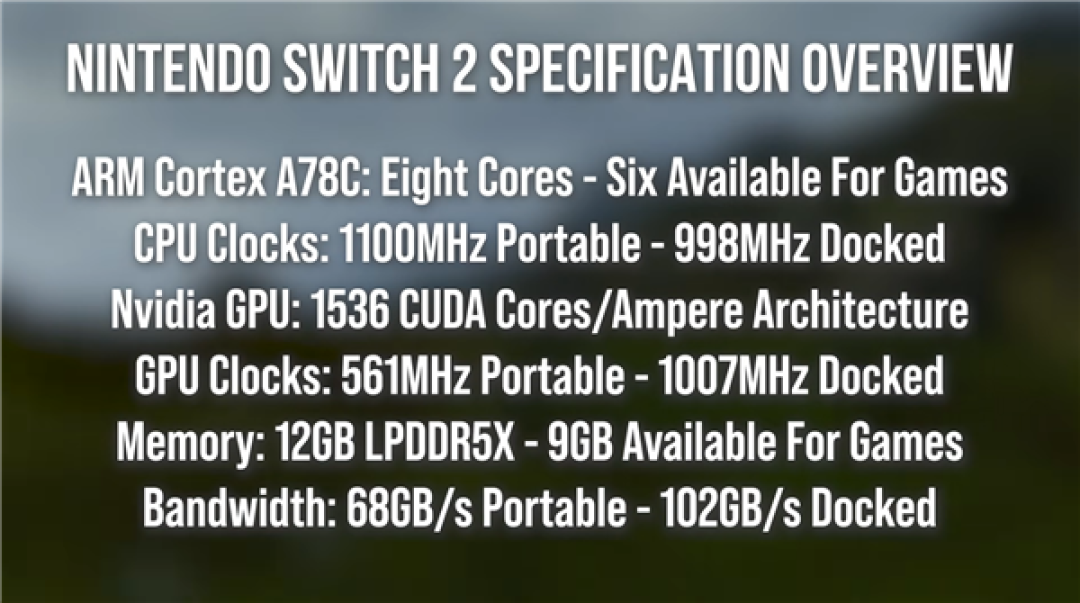 Switch 2完整频率确认！主机模式下CPU 998MHz、GPU 1007MHz_游戏机_什么值得买