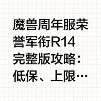 魔兽周年服荣誉军衔R14完整版攻略：低保、上限、战场节日！ 周年服铁血无情荣誉军..._什么值得买