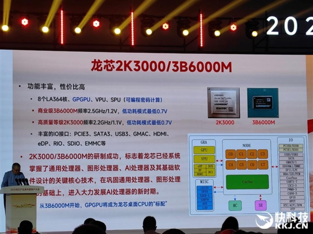 龙芯2K3000/3B6000M发布：首次一心两用、极致性价比_CPU_什么值得买
