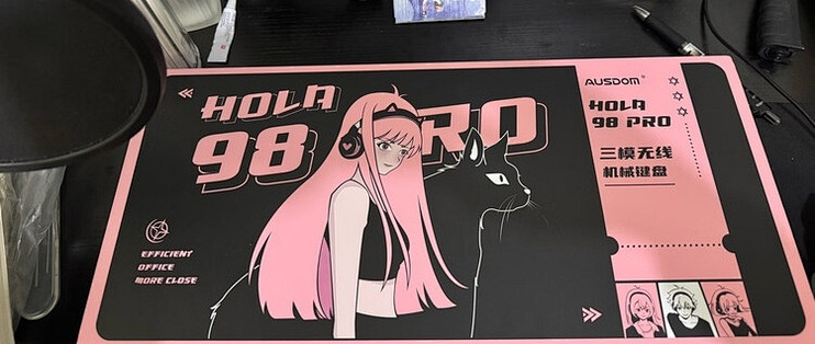 Ausdom HOLA 98 PRO：甜酷电竞新体验_键盘_什么值得买