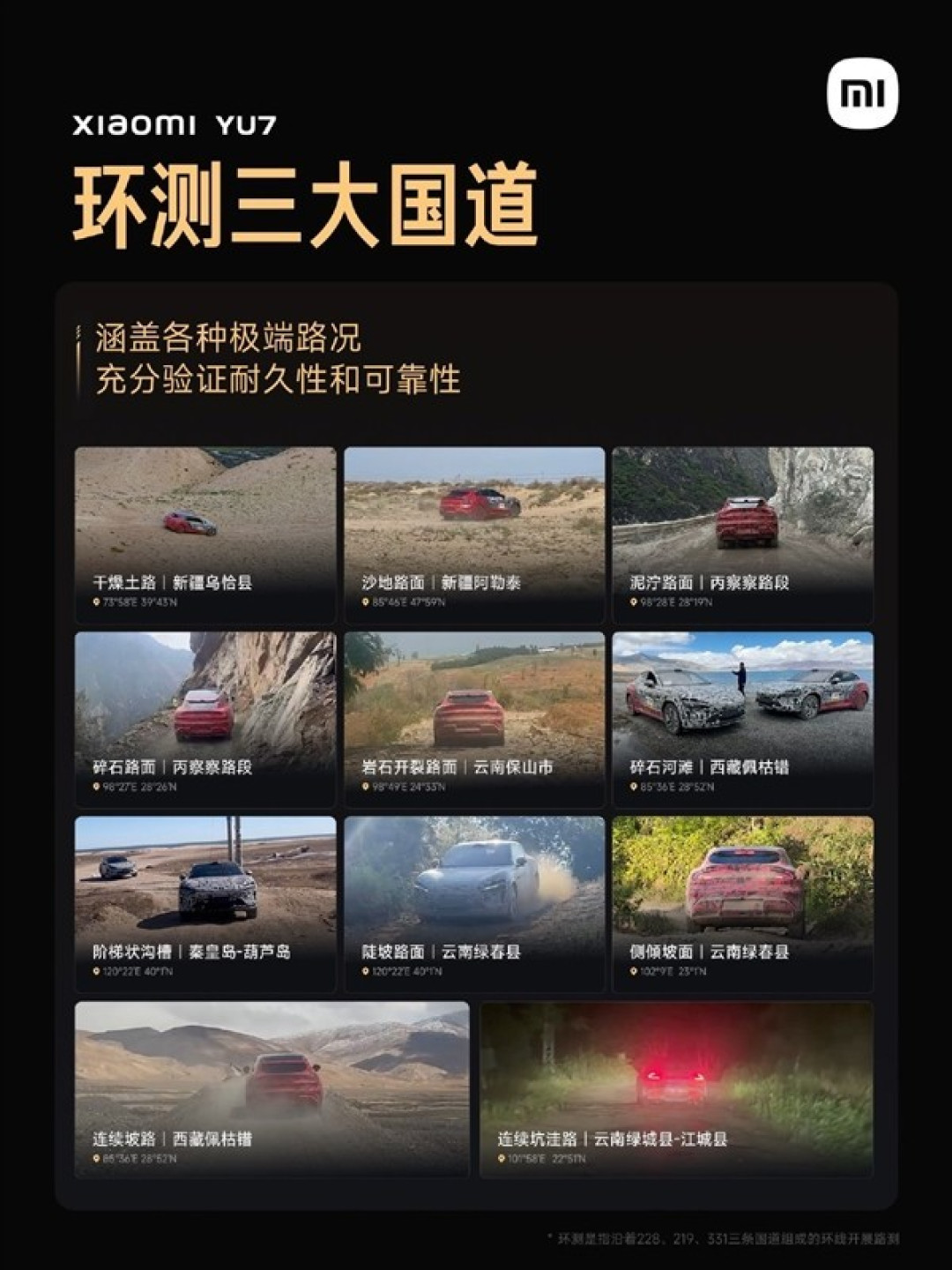 小米YU7完成719万公里极限测试_SUV_什么值得买