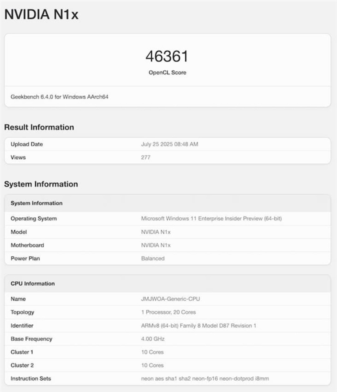 “内置RTX 5070” ！NVIDIA首款N1X笔记本处理器跑分曝光：首款真正挑战x86的ARM SoC_CPU_什么值得买