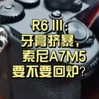 佳能r63一出索尼a7m5怎么应对。？相机党纠结选R6III还是等A7M5？ 最..._什么值得买