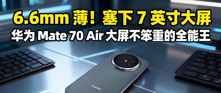华为Mate70Air值得买吗？6.6mm薄+7寸大屏+长续航，全能旗舰实测_手机_什么值得买