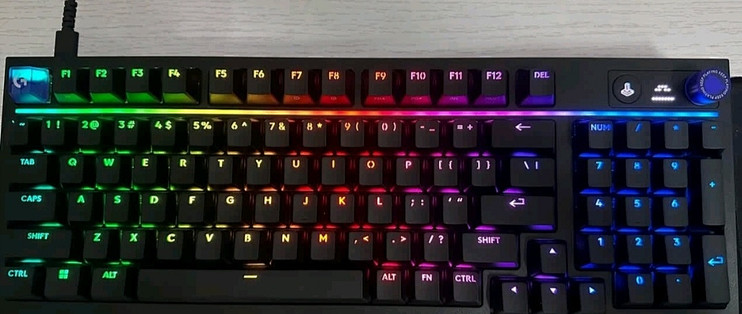 罗技（G）闪逸龙 G316X游戏版 8K客制化游戏键盘黑色L轴（线性轴 _键盘_什么值得买