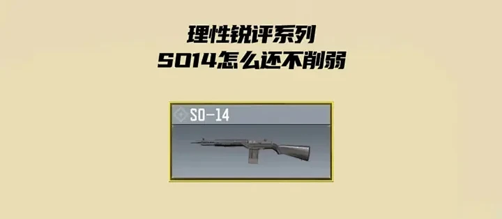SO14为啥这么超标还不削？它会被削吗？如果削又会削哪里？ #使命召唤手游 #CODM_手机游戏_什么值得买